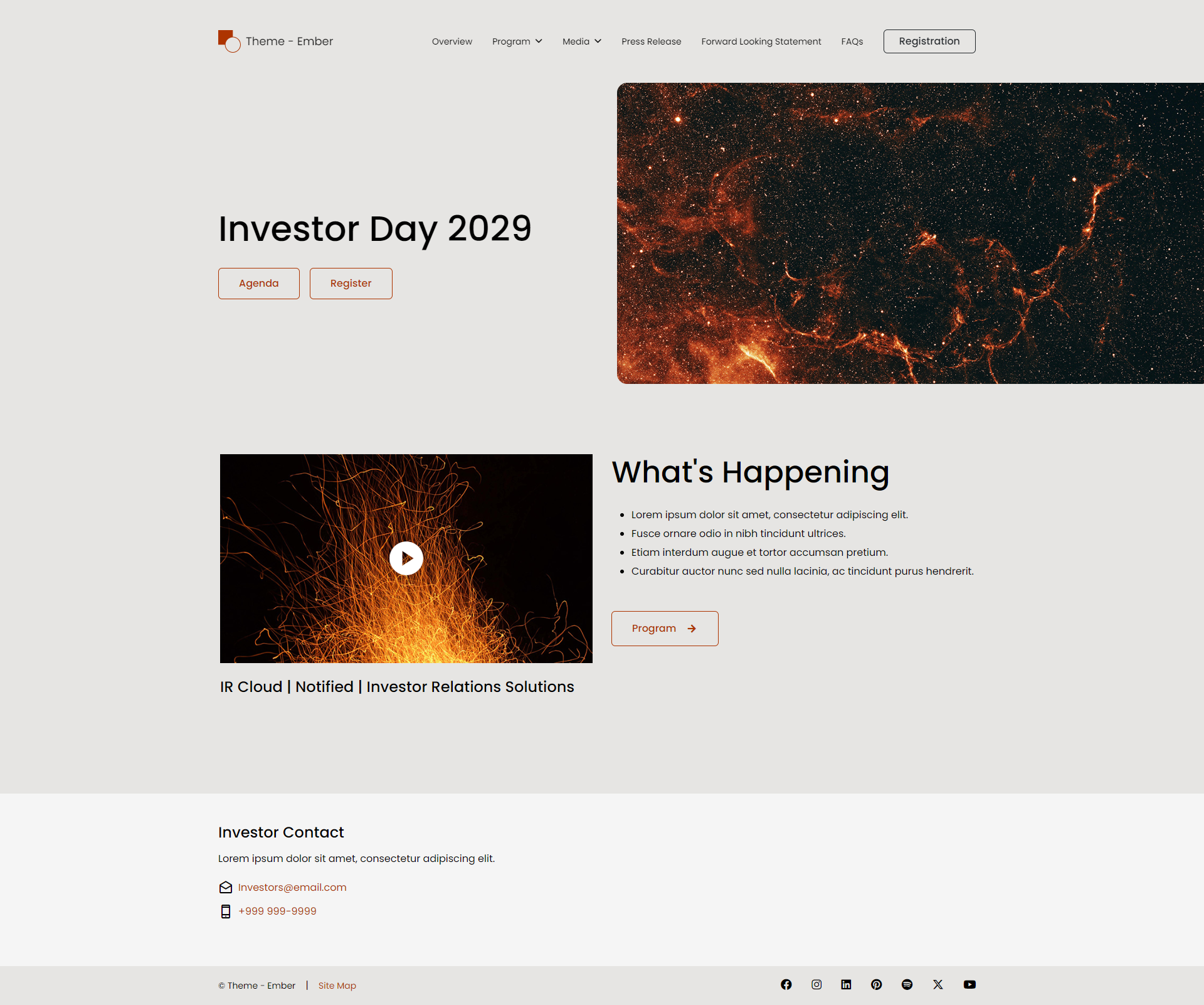 Notified | Web Design | Investor Day Theme Library
