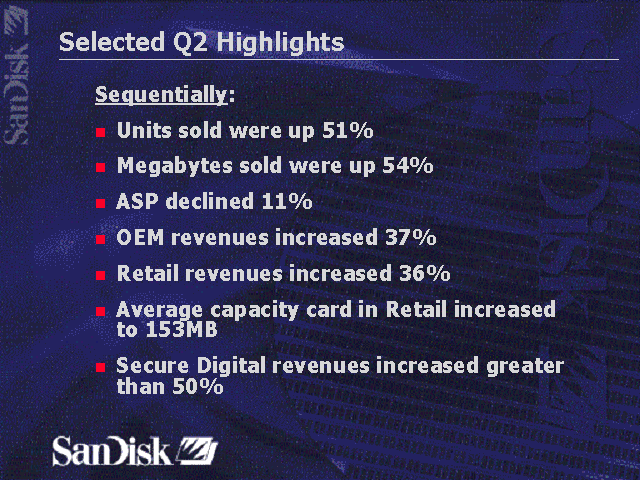 Selected Q2 Highlights