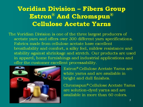 Voridian Division – Fibers Group