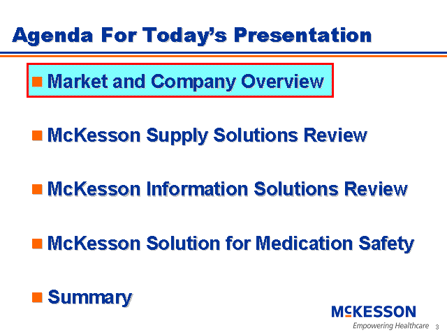 Agenda For Today’s Presentation