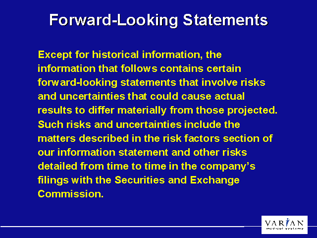 Forward-Looking Statements