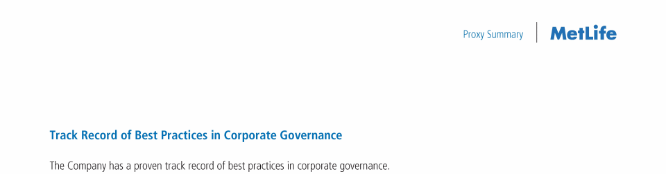 MetLife, Inc. 2016 Proxy Statement