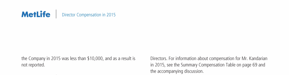 MetLife, Inc. 2016 Proxy Statement