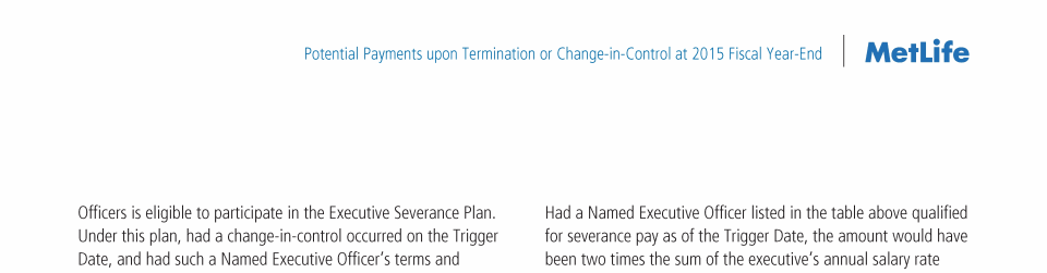 MetLife, Inc. 2016 Proxy Statement