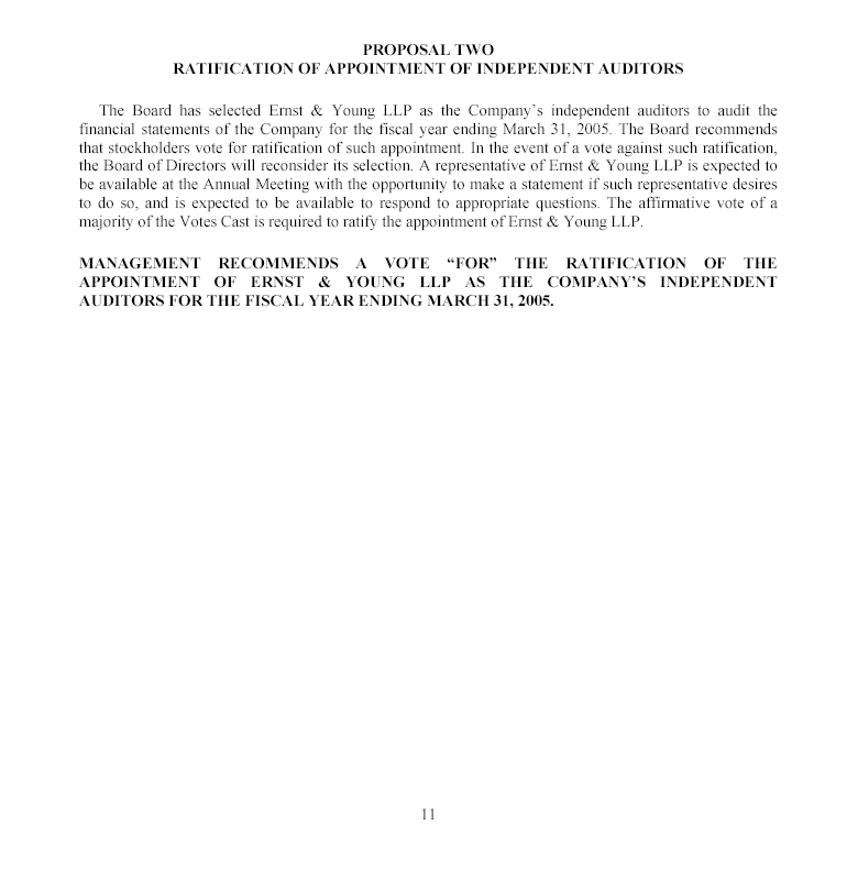 Notice of Proxy Statement, Form 10K