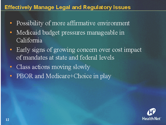 Effectively Manage Legal and Regulatory Issues