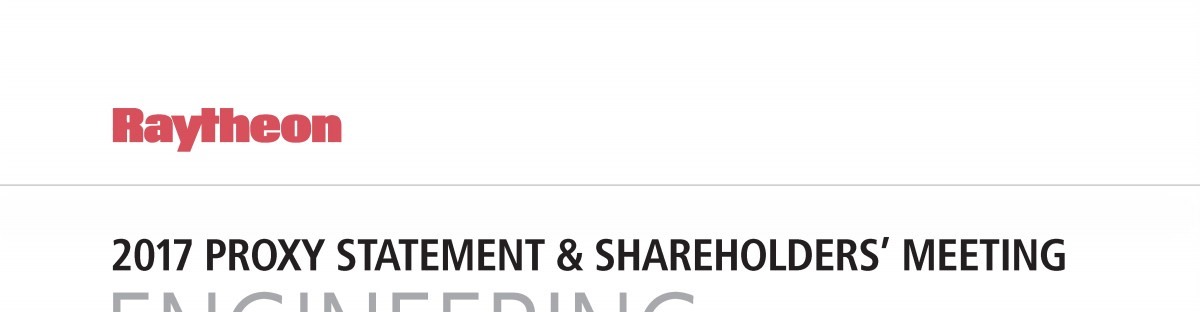 Raytheon Company DEMO 2017 Proxy Statement