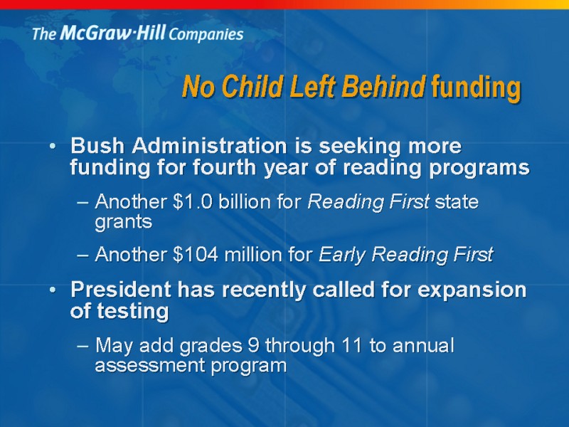 No Child Left Behind funding