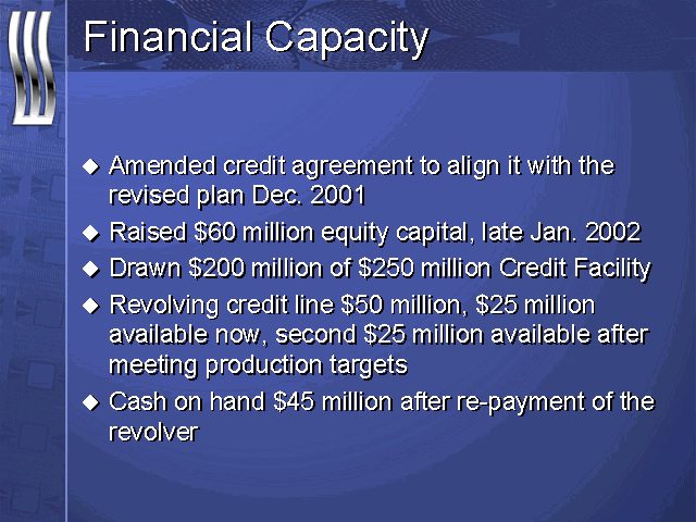 Financial Capacity