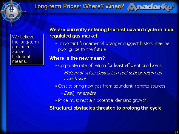 Long-term Prices: Where? When?